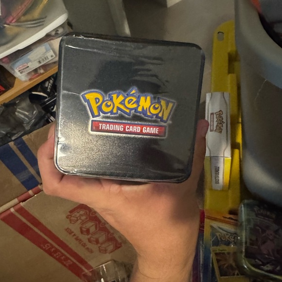 Pokemon | Toys | Pokemon Trading Card Game Tin Black And Yellow | Poshmark